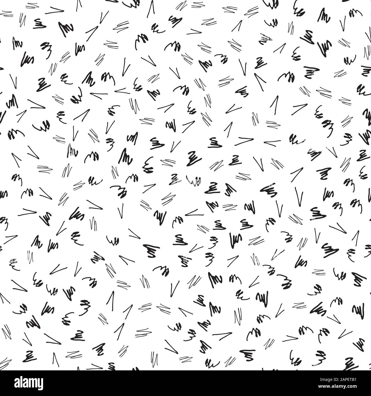 Abstract seamless pattern with doodles on white background. Simple ...