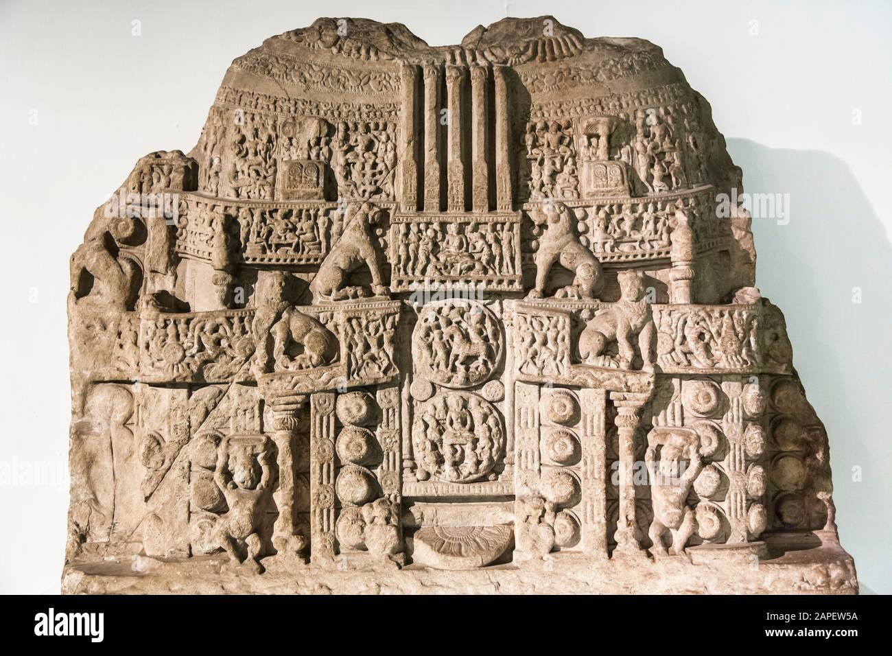 Buddha in Preaching attitude, The story of buddha, relief of stone slab ...