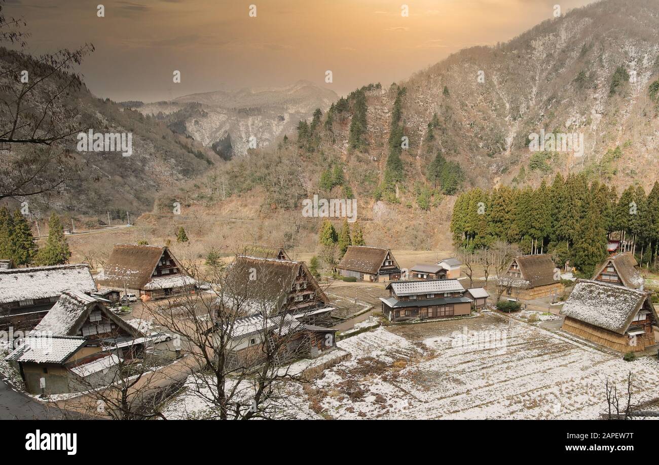 Traditional gassho zukuri style house architecture hi-res stock ...
