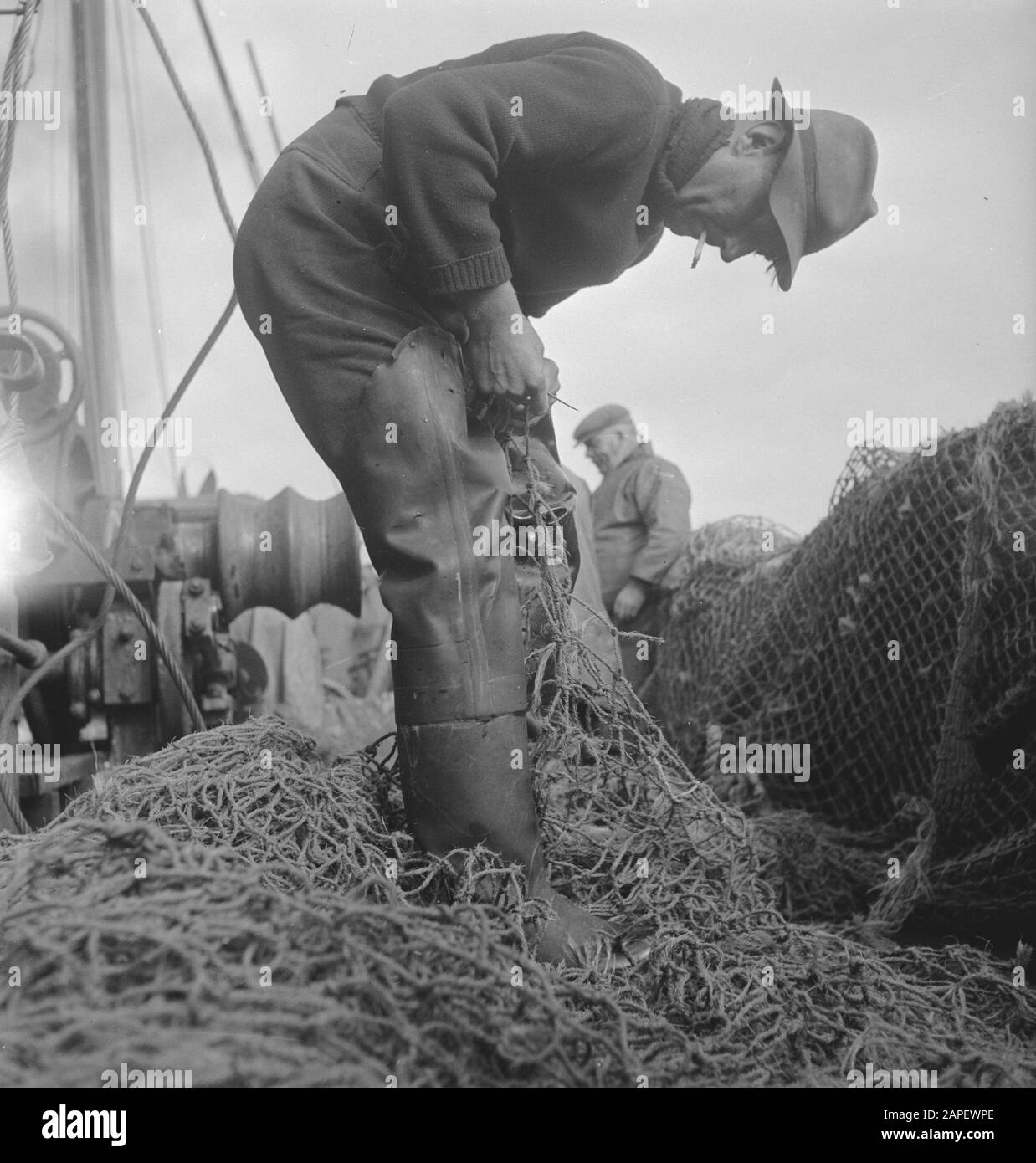 Fishing trawler nets Black and White Stock Photos & Images - Alamy