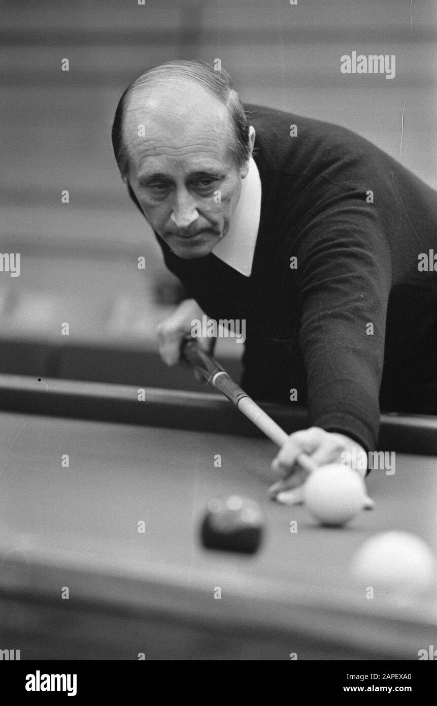 Billiards in action, Doggen (Netherlands) Date: October 1, 1973 ...