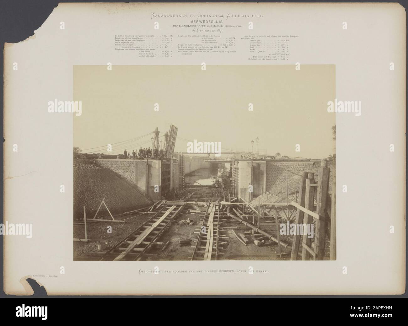 Inner head with the double bascule bridge. Point of view: north of the ...