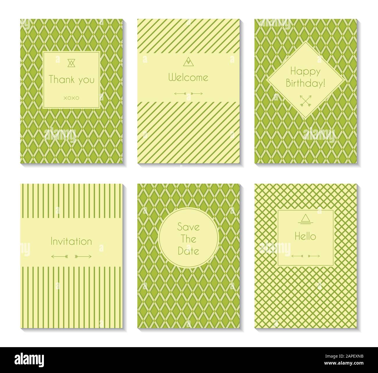 Set of vector card templates Stock Vector Image & Art - Alamy