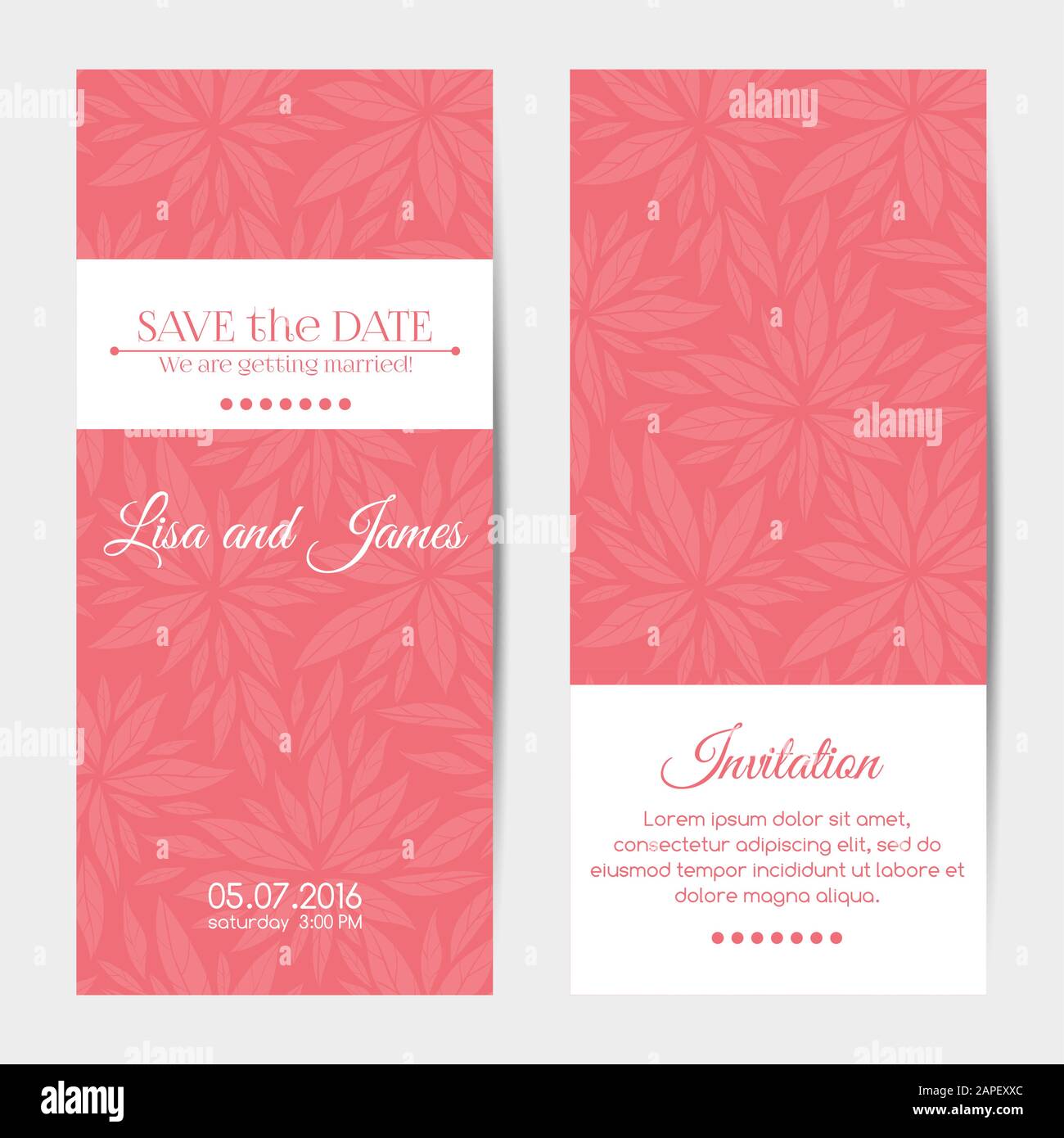 Vector vertical wedding invitations Stock Vector Image & Art - Alamy