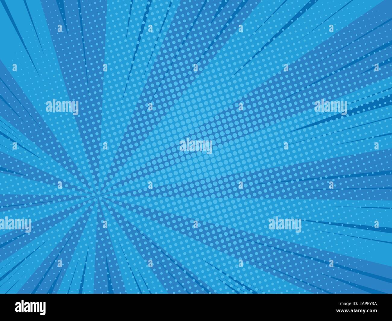Comic Pop Art Background Speed Lines Halftone Dots Cartoon Vector