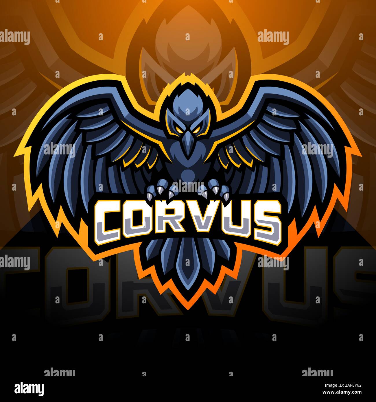 Raven sport mascot logo design Stock Vector Image & Art - Alamy