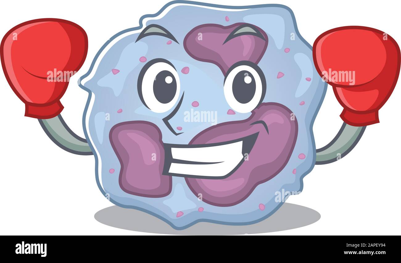Sporty Boxing leukocyte cell mascot character style Stock Vector Image ...
