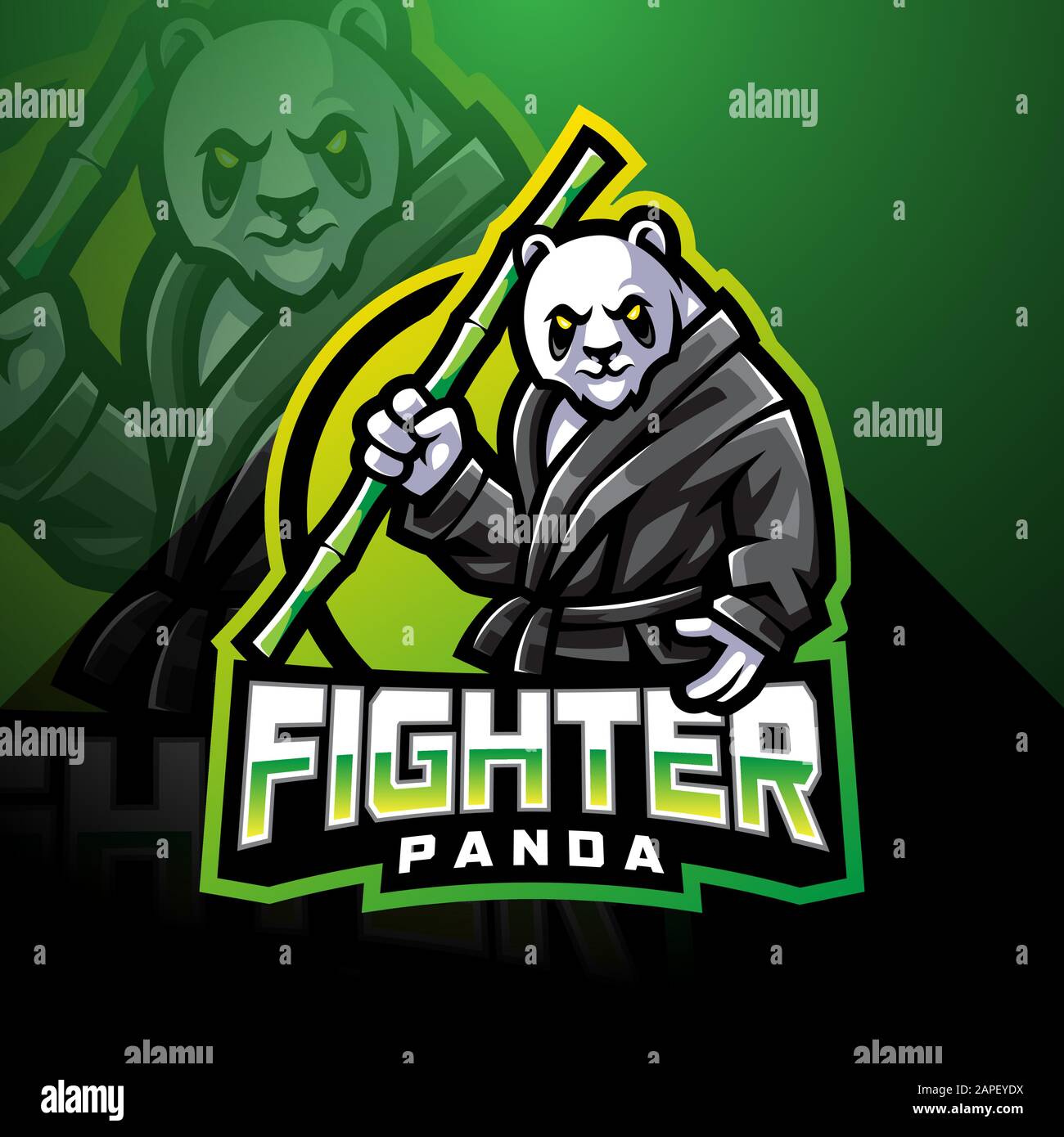 Panda fighter esport mascot logo design Stock Vector Image & Art - Alamy