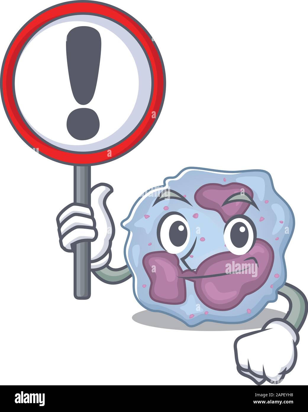 cool and funny leukocyte cell raised up a Sign Stock Vector Image & Art ...