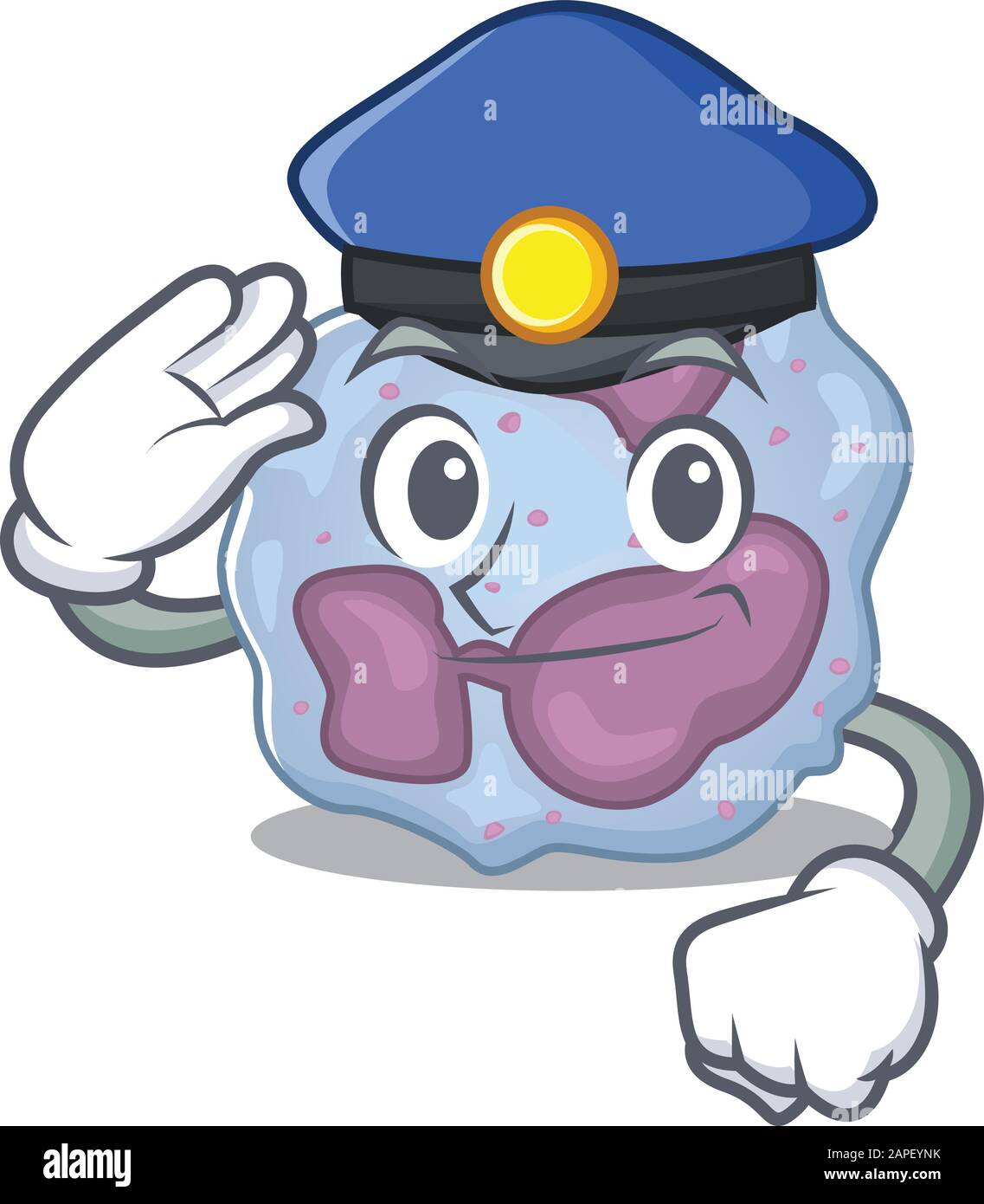 Leukocyte cell Cartoon mascot performed as a Police officer Stock ...