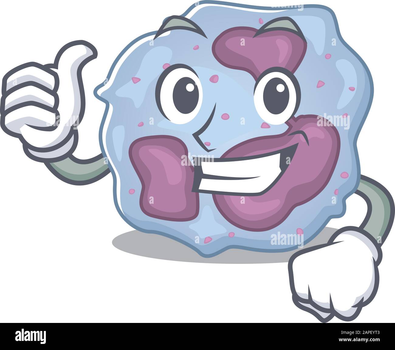 Cheerfully leukocyte cell making Thumbs up gesture Stock Vector Image ...
