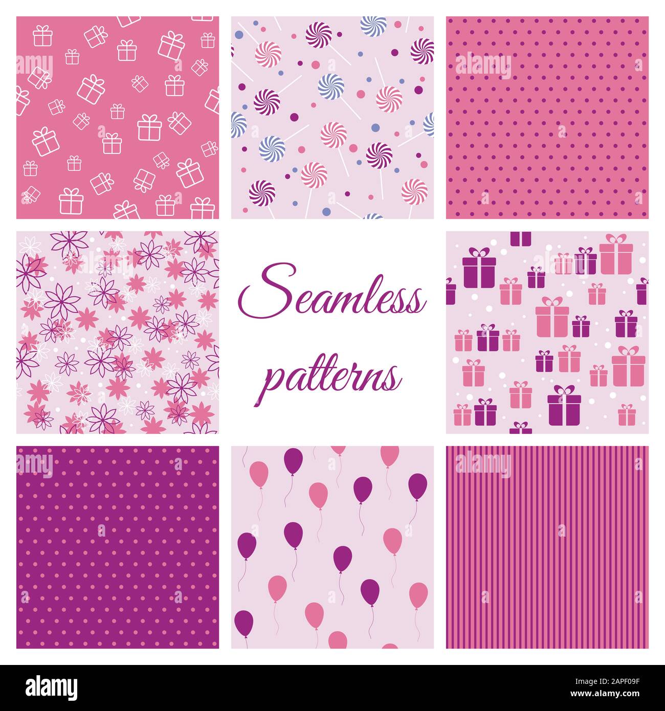 Happy birthday seamless background pattern Stock Vector Images - Alamy