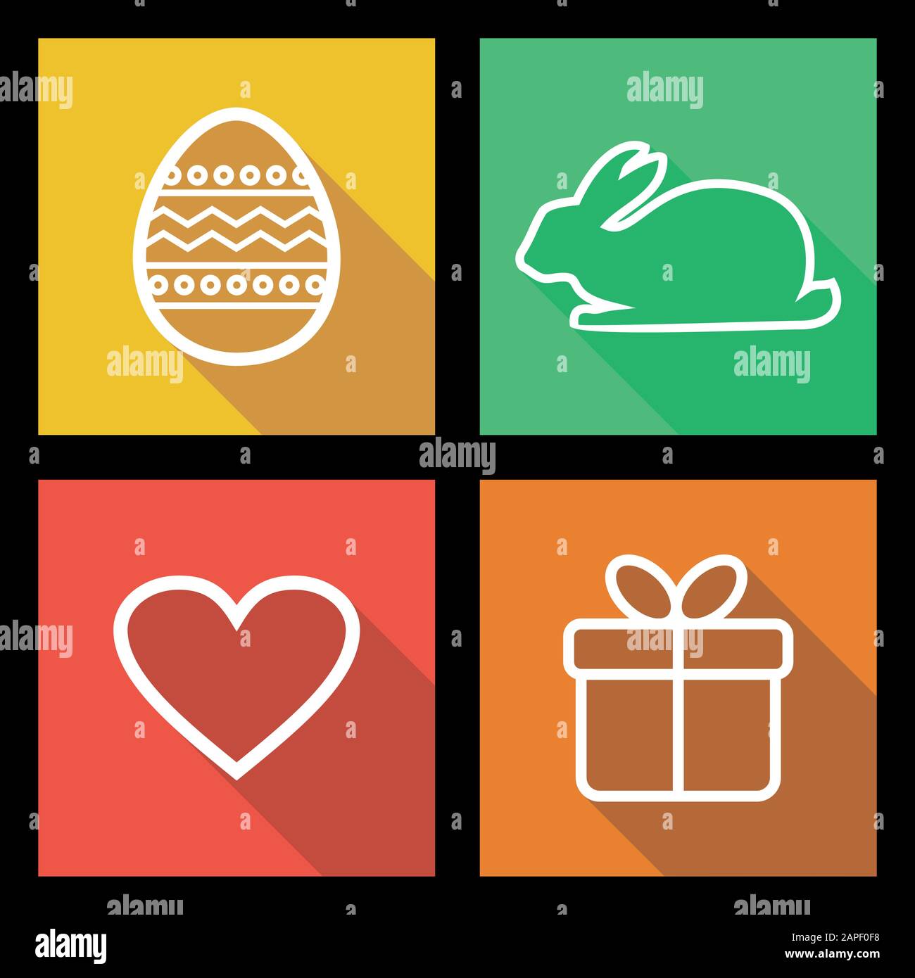 Flat icons for Easter holidays Stock Vector Image & Art - Alamy