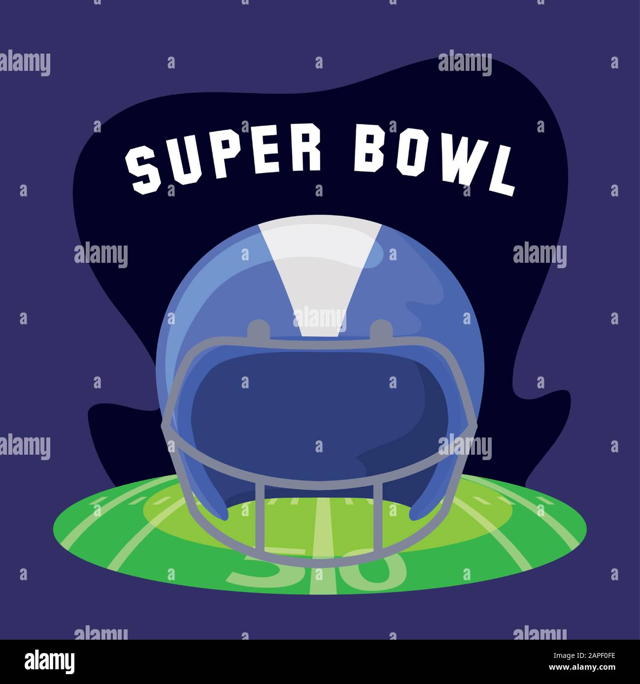 Helmet over field design, Super bowl american football sport hobby ...
