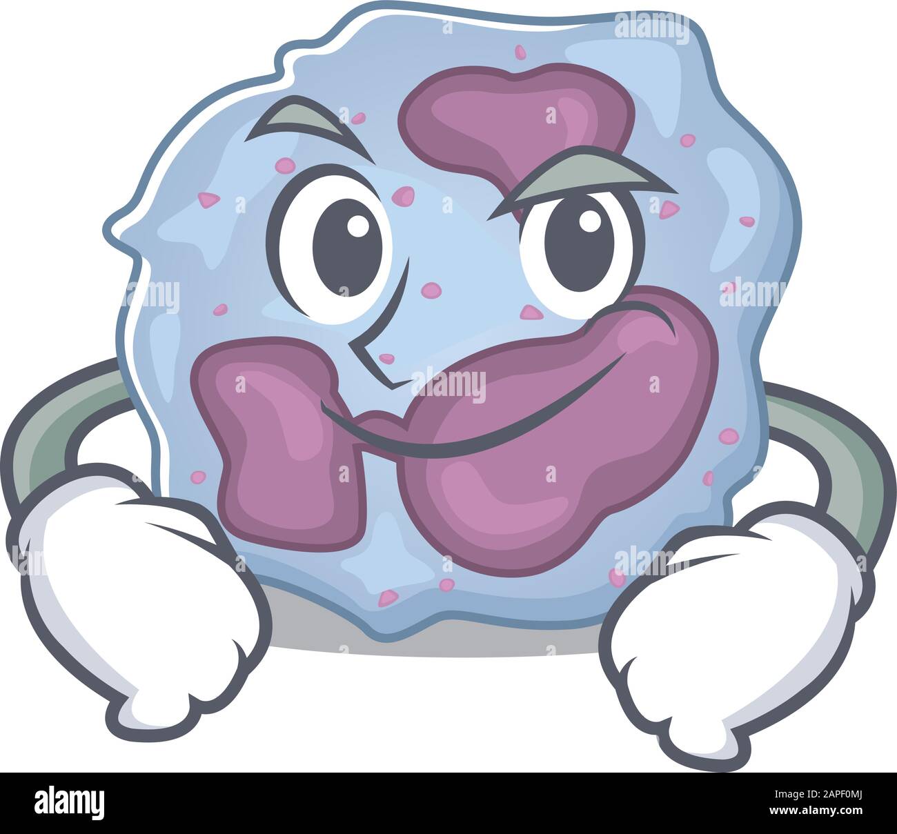 Cool leukocyte cell mascot character with Smirking face Stock Vector ...