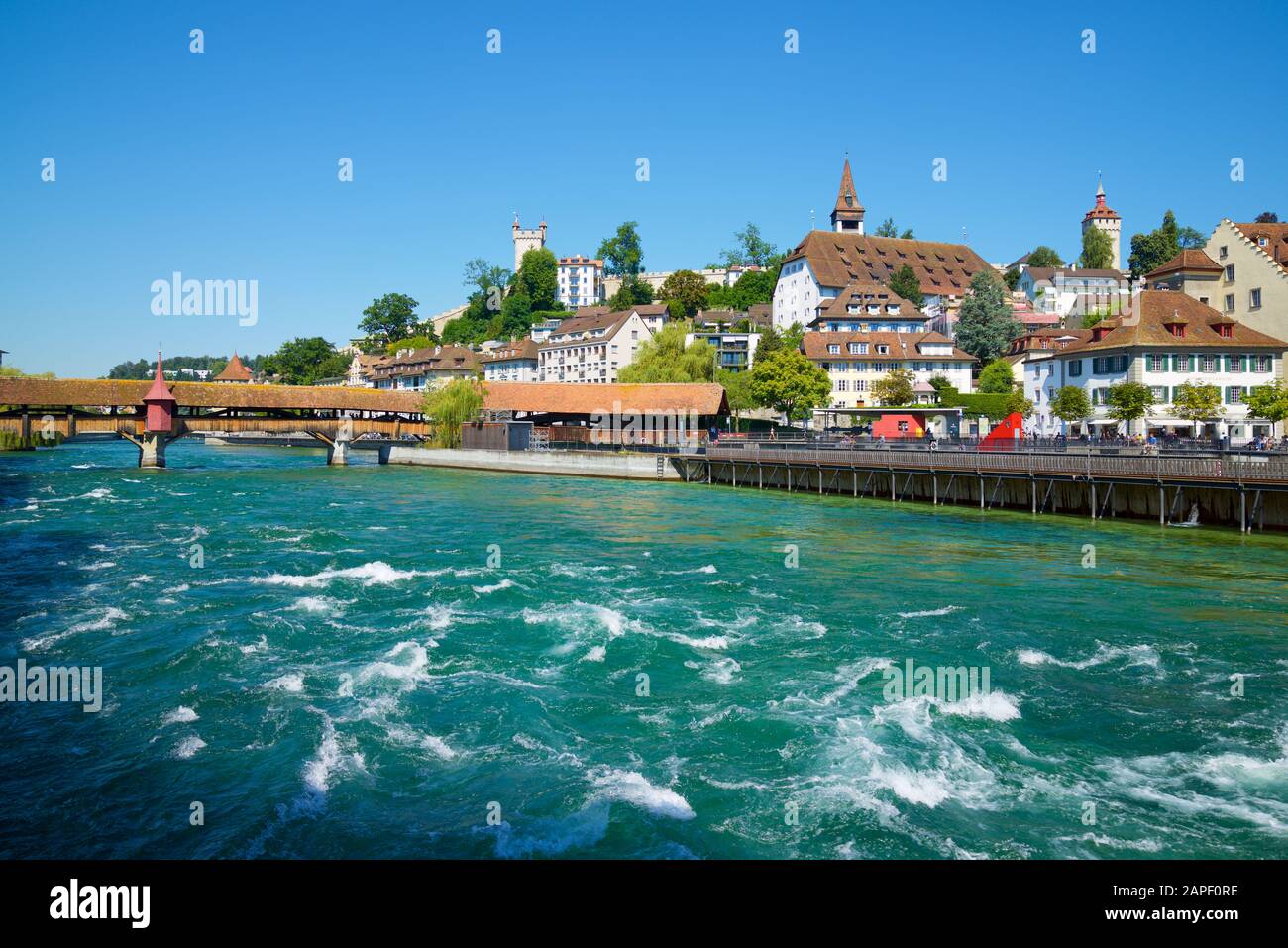Downtown city scene lucerne switzerland hi-res stock photography and ...