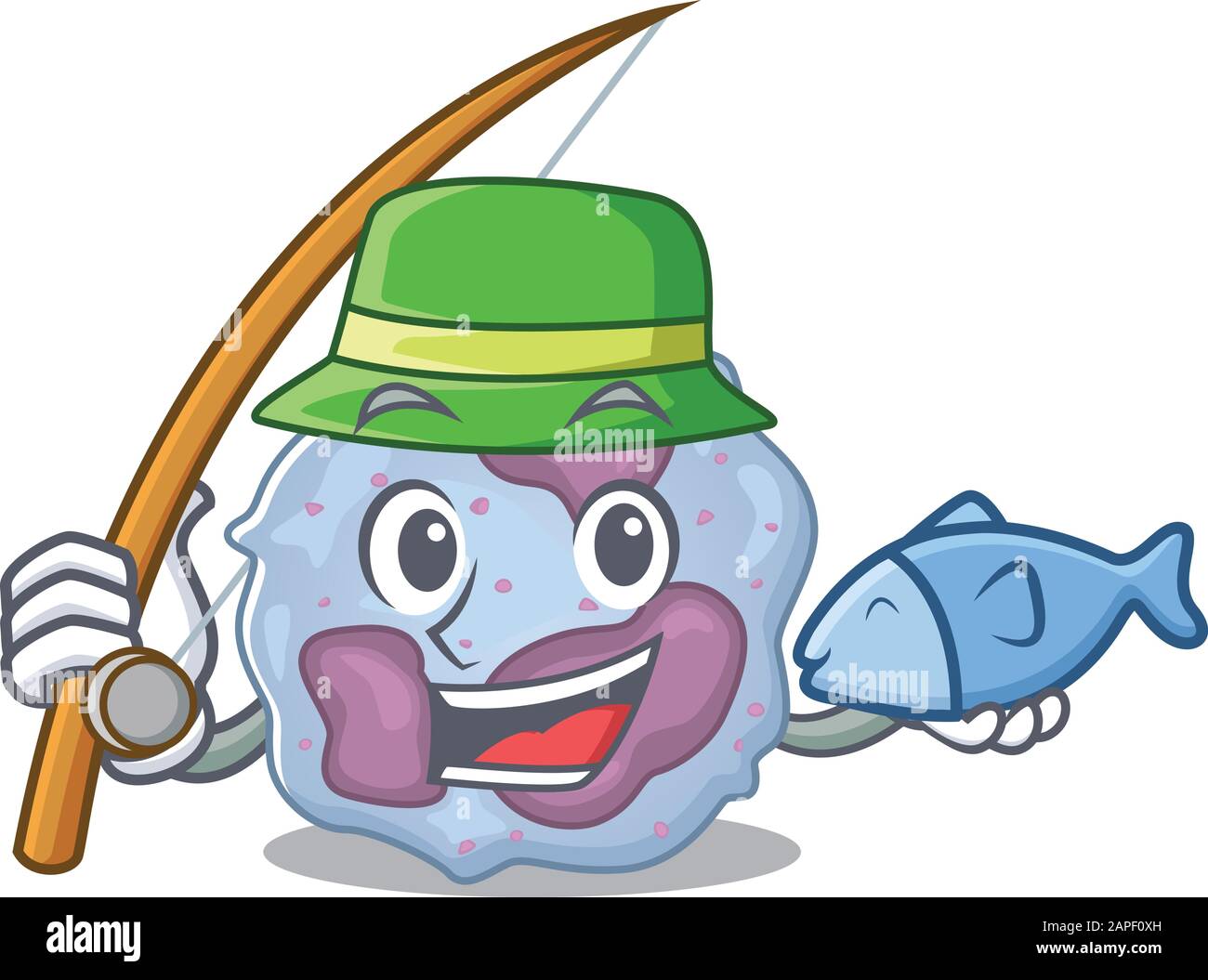 A Picture of happy Fishing leukocyte cell design Stock Vector Image ...