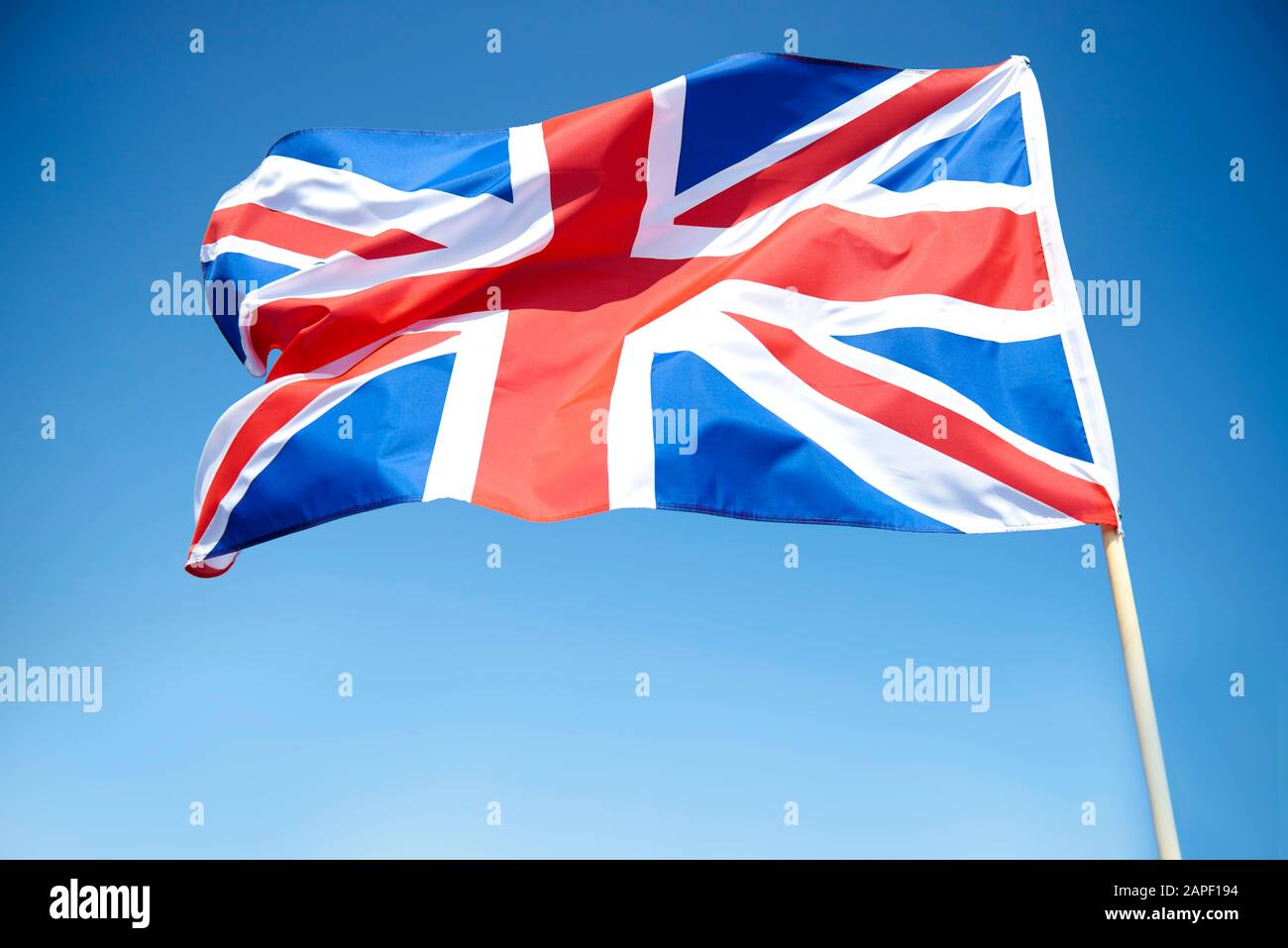 Waving british flag hi-res stock photography and images - Alamy