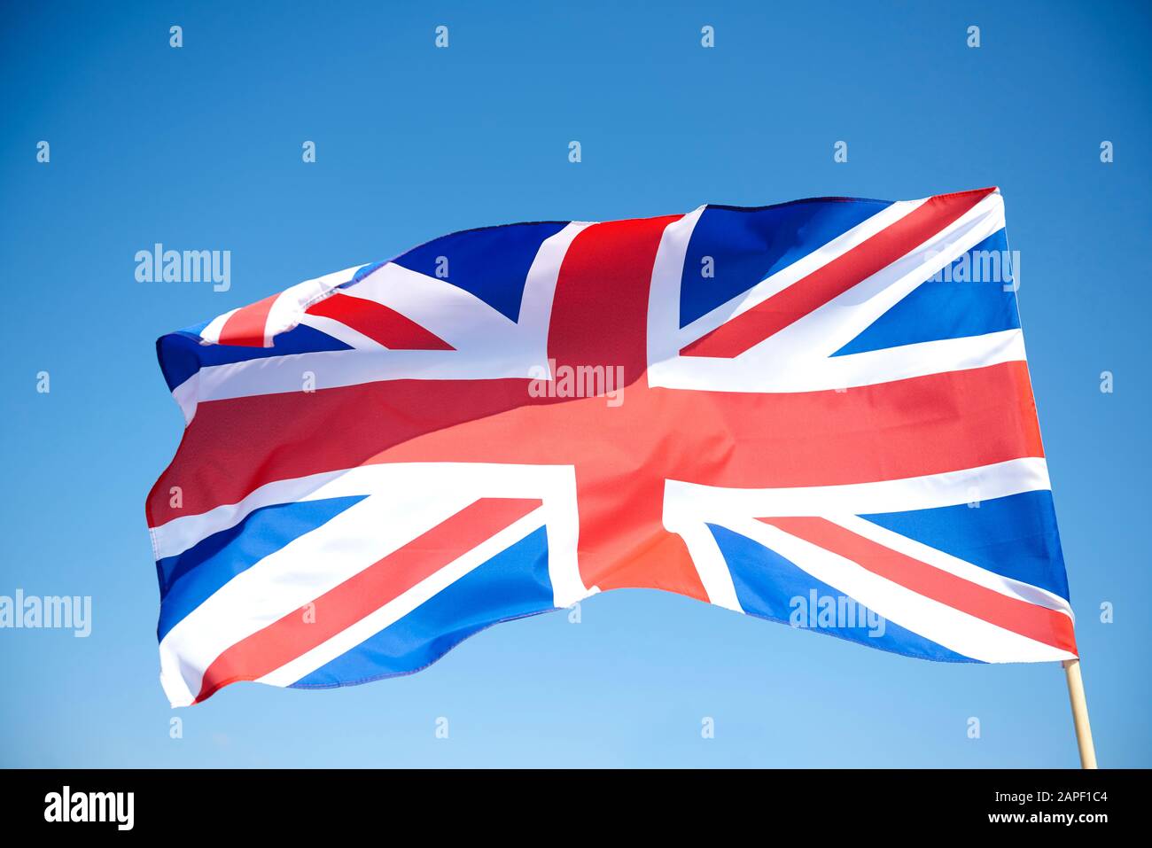 Waving british flag hi-res stock photography and images - Alamy