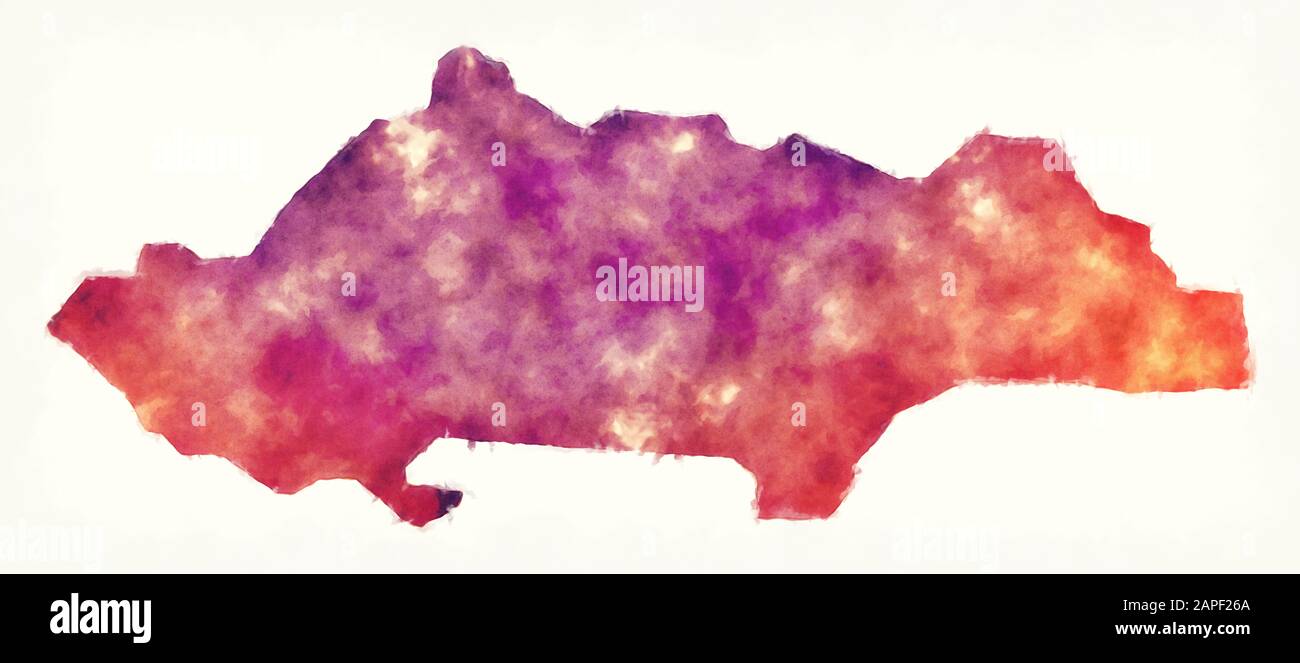 Maramures region watercolor map of Romania Stock Photo - Alamy