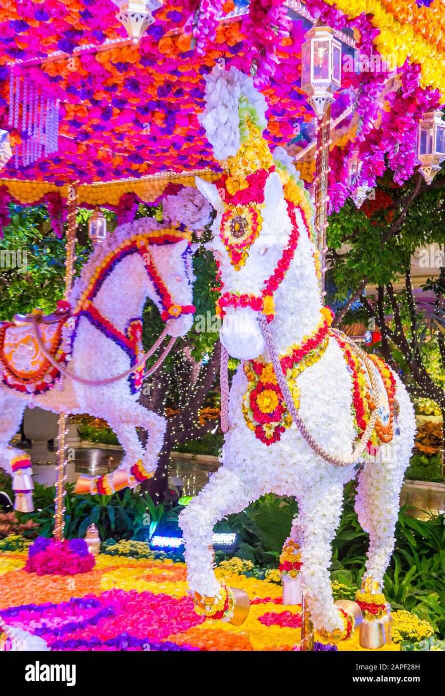 Flowers Installation Wynn Hotel Casino High Resolution Stock ...