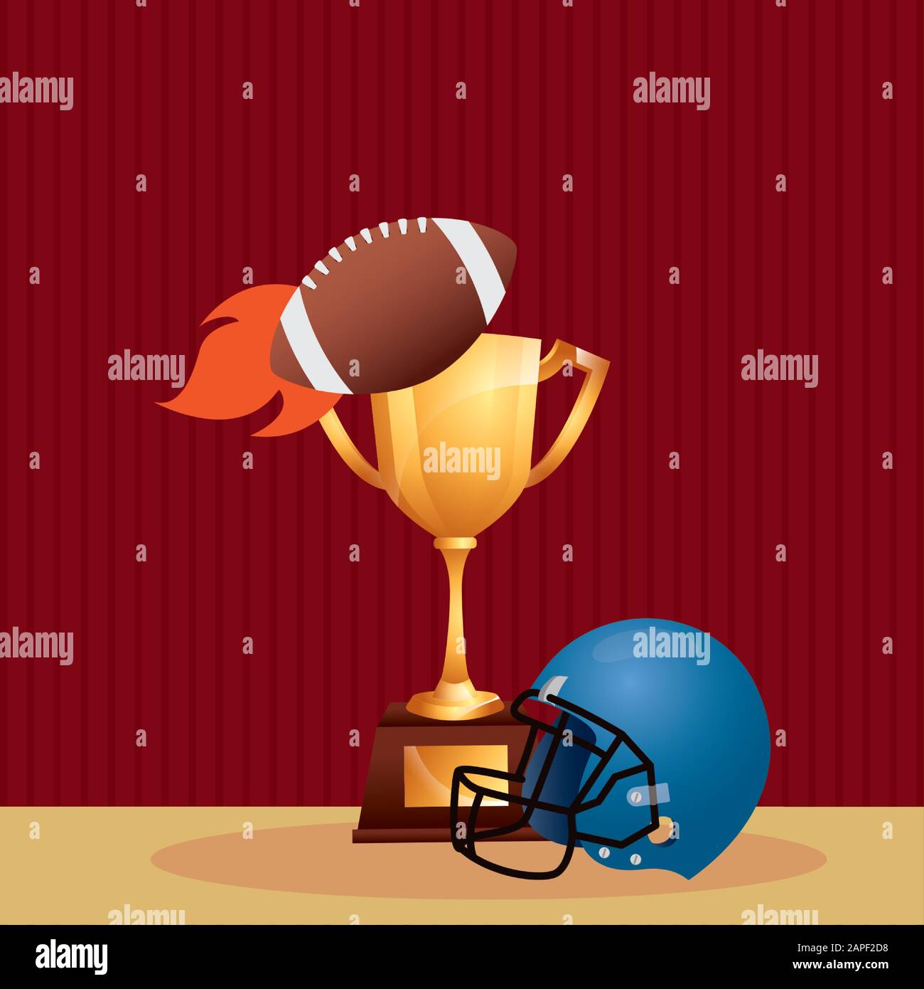 superbowl sport poster with trophy and helmet Stock Vector Image & Art ...