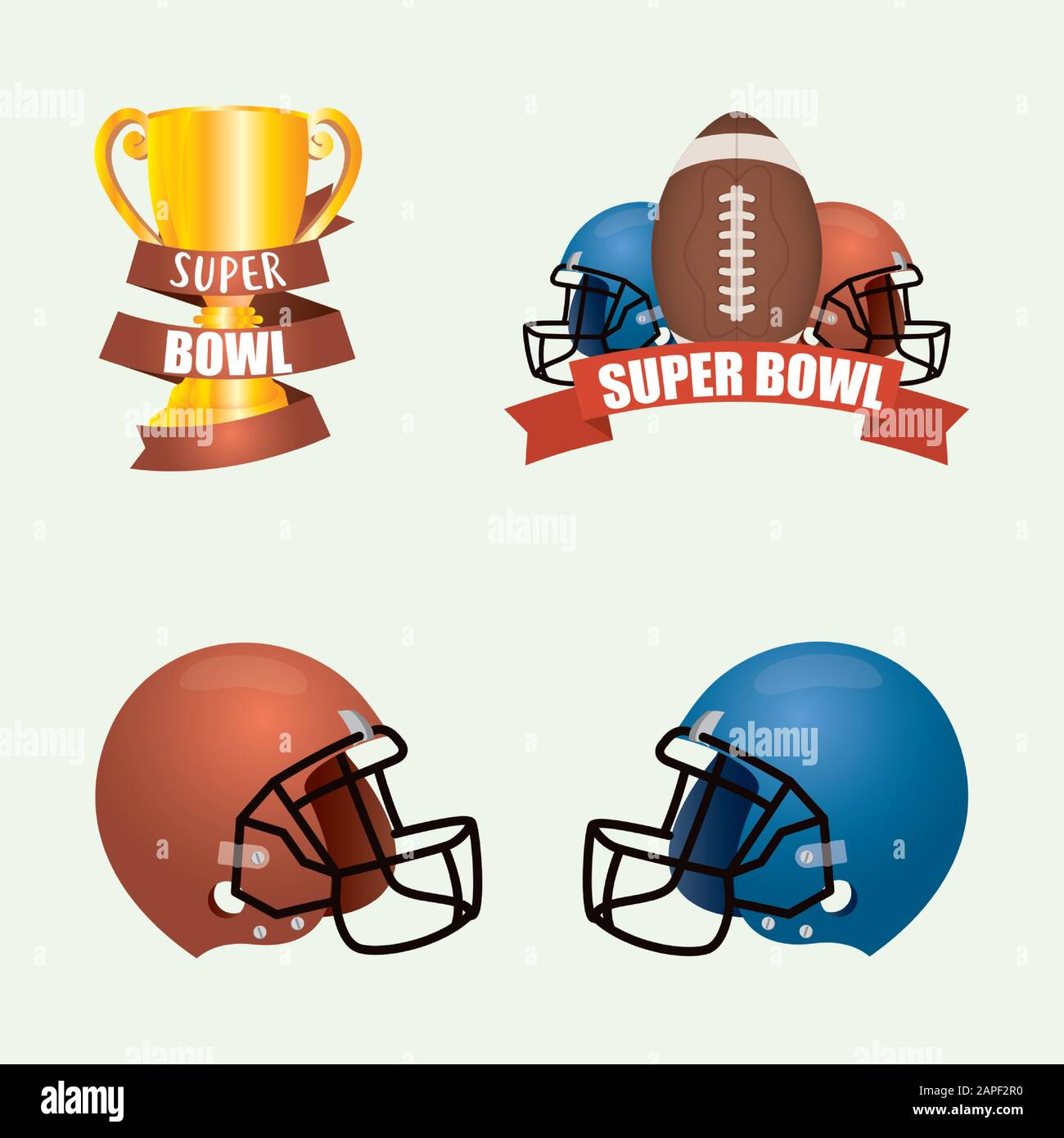 superbowl sport poster with set equipment icons Stock Vector Image ...