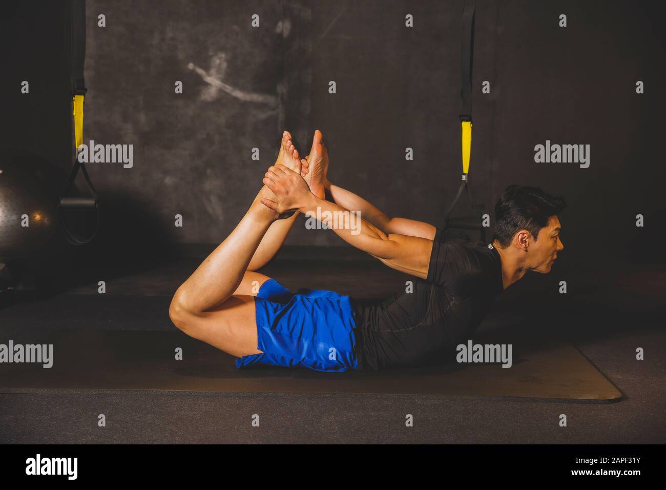 Male and female exercising in gym. Sport, fitness, weightlifting and ...