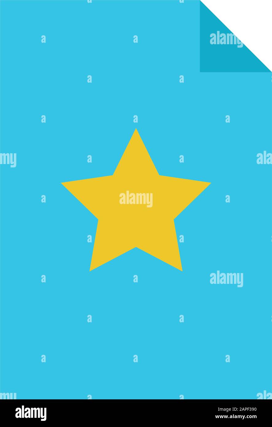 paper document file with star Stock Vector Image & Art - Alamy