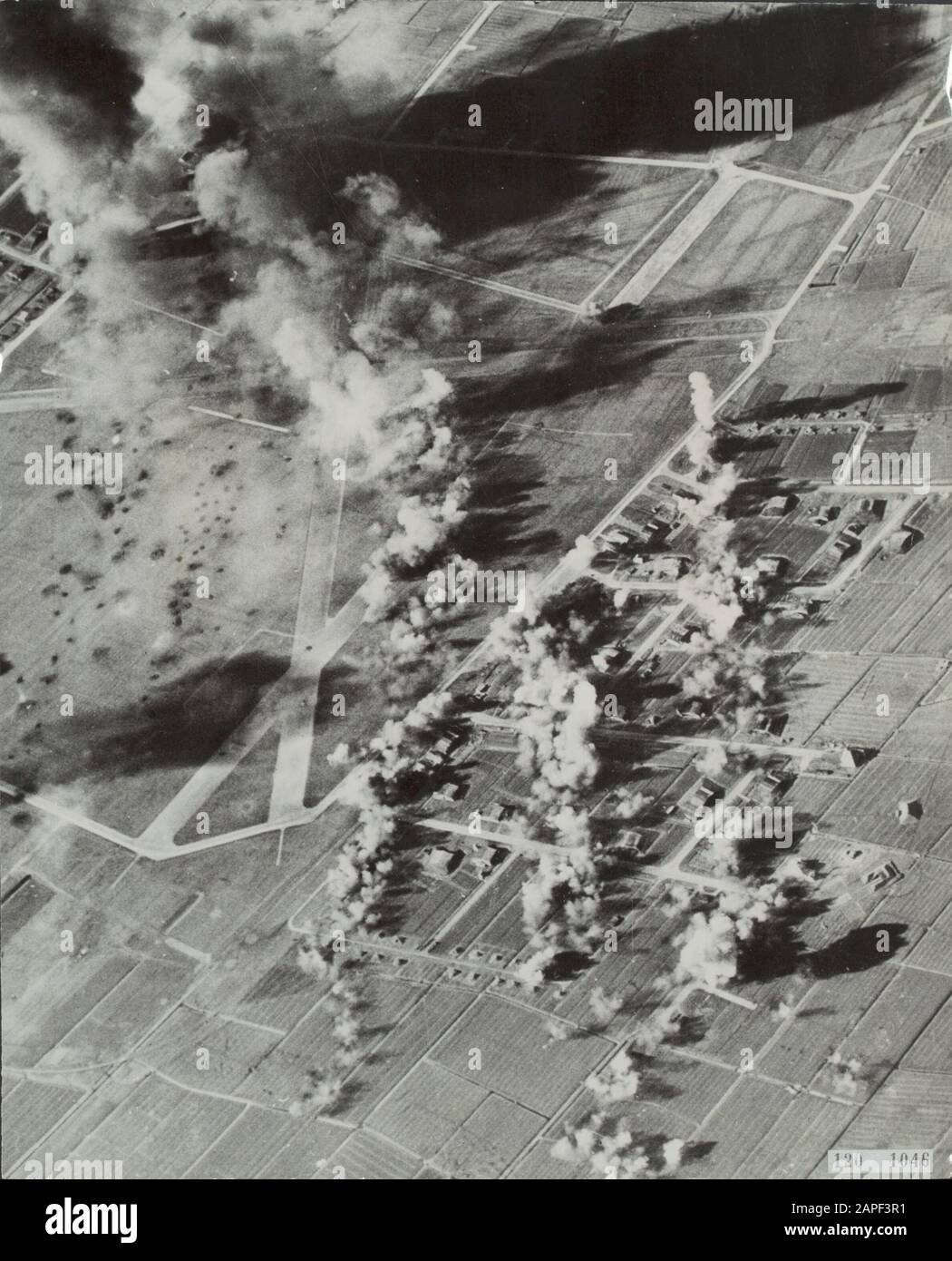 Air intake. Bombardment at Leeuwarden airport by B-26 Marauder bombers ...
