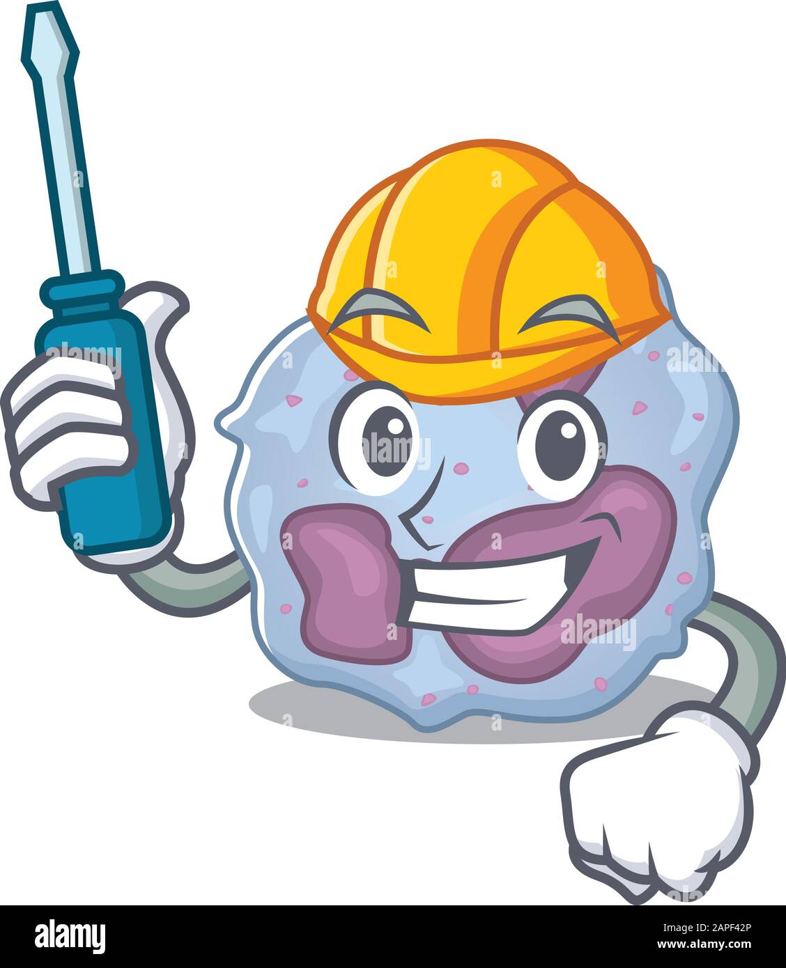 Cool automotive leukocyte cell in cartoon character style Stock Vector ...