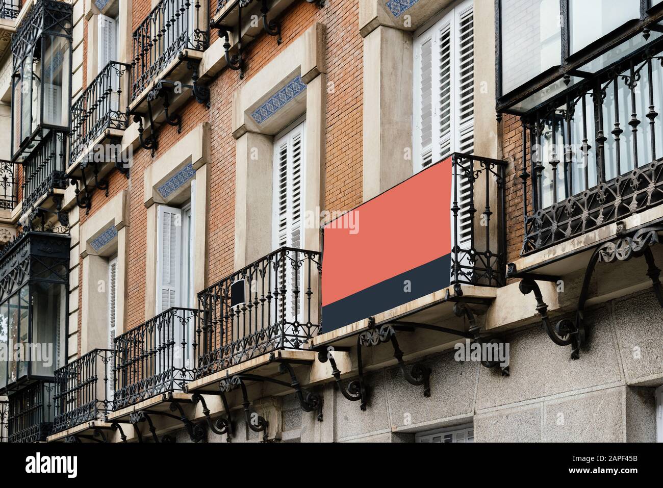 Blank sign on building hi-res stock photography and images - Alamy