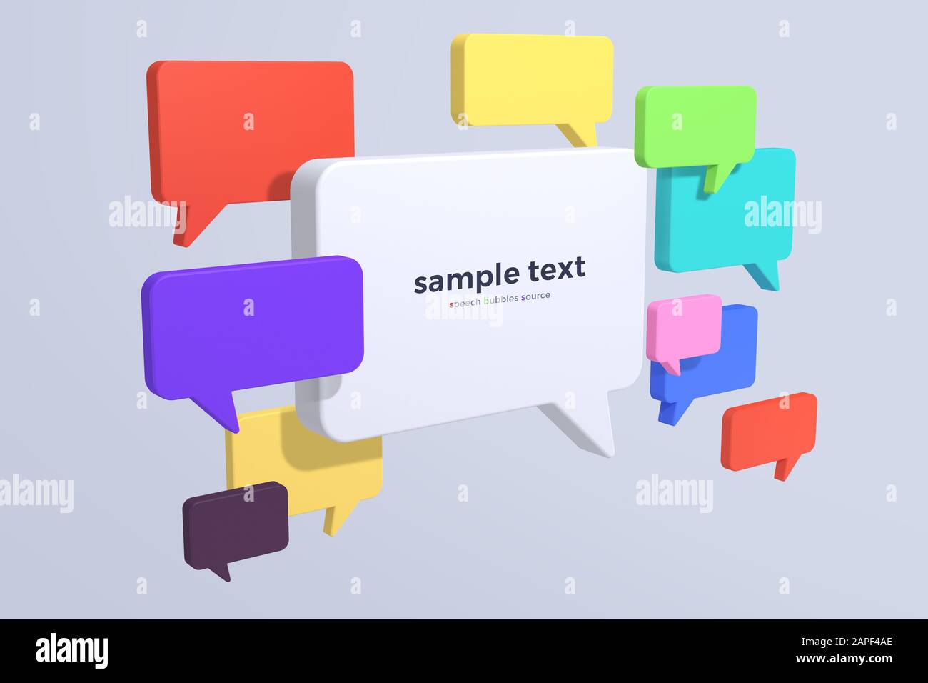 Speech Bubbles Colorful Communication Concept 003 Stock Photo - Alamy