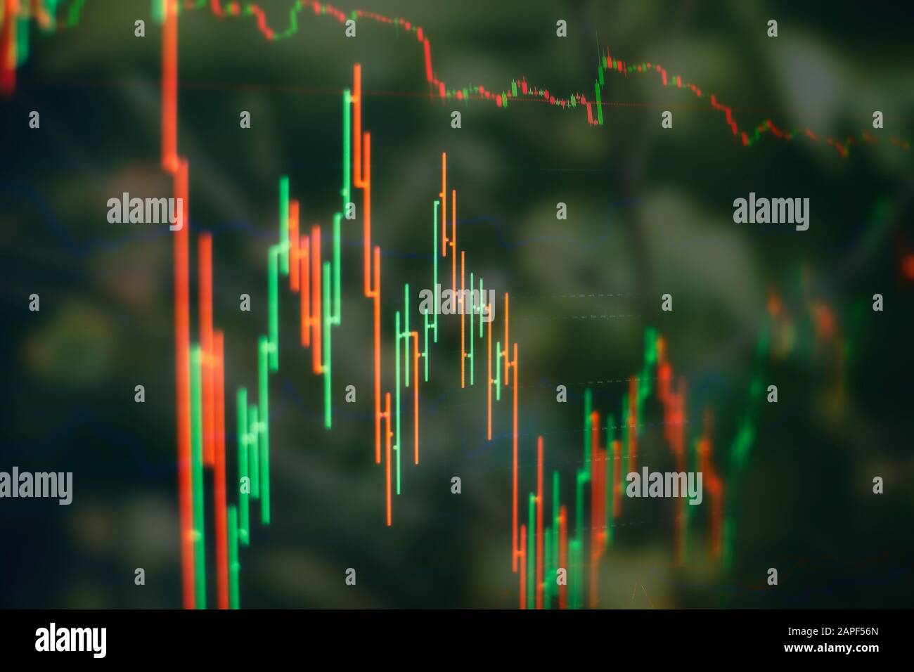 Bar graphs, Diagrams, financial figures. Forex chart. Candle stick ...
