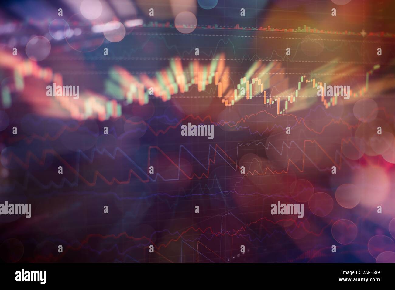Bar graphs, Diagrams, financial figures. Forex chart. Candle stick ...