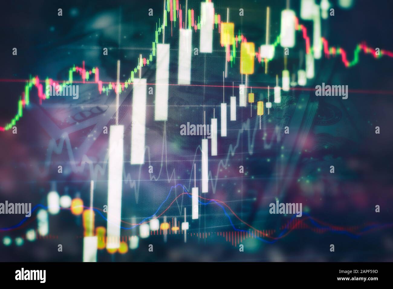 Bar graphs, Diagrams, financial figures. Forex chart. Candle stick ...