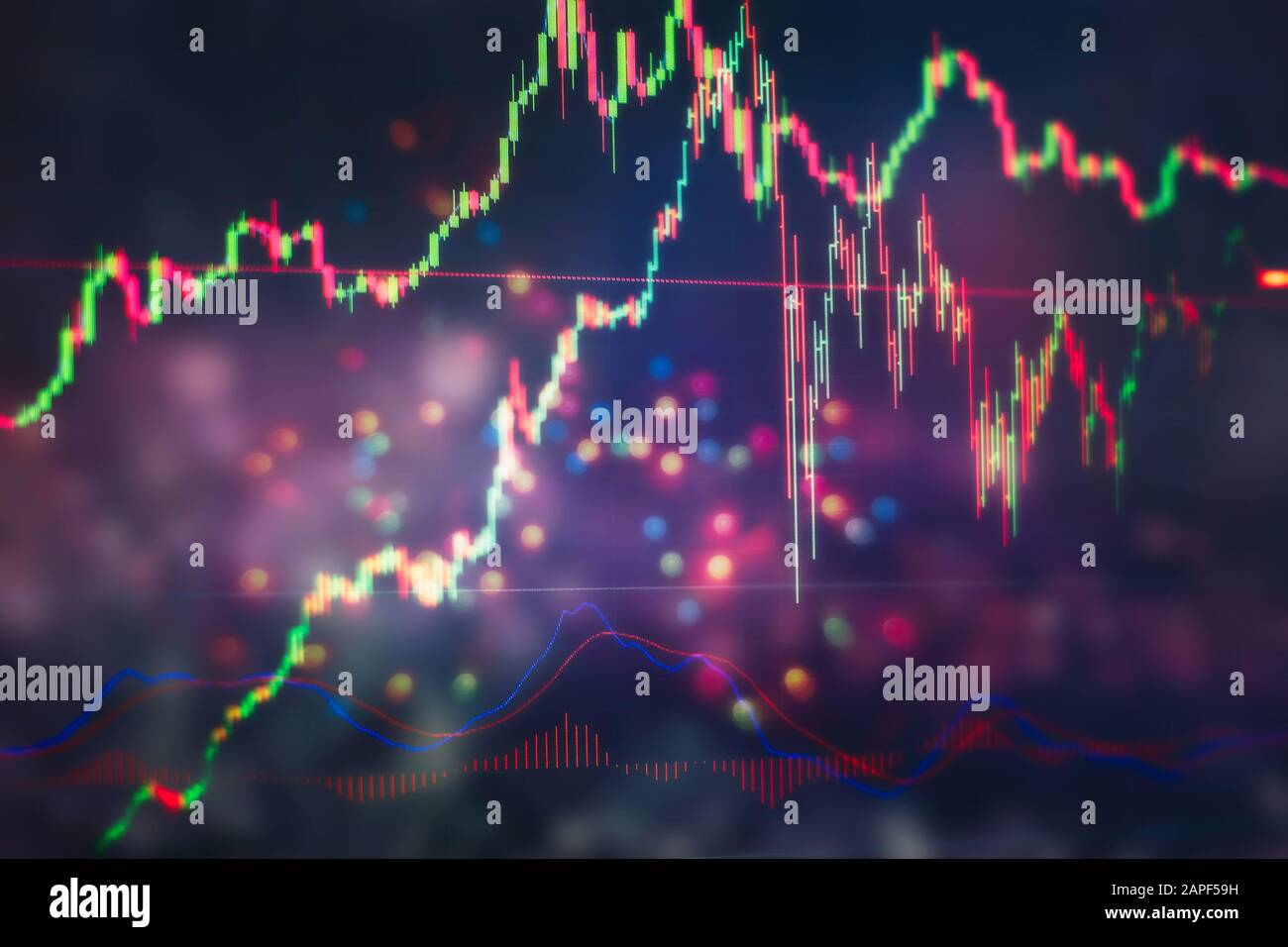 Bar graphs, Diagrams, financial figures. Forex chart. Candle stick ...