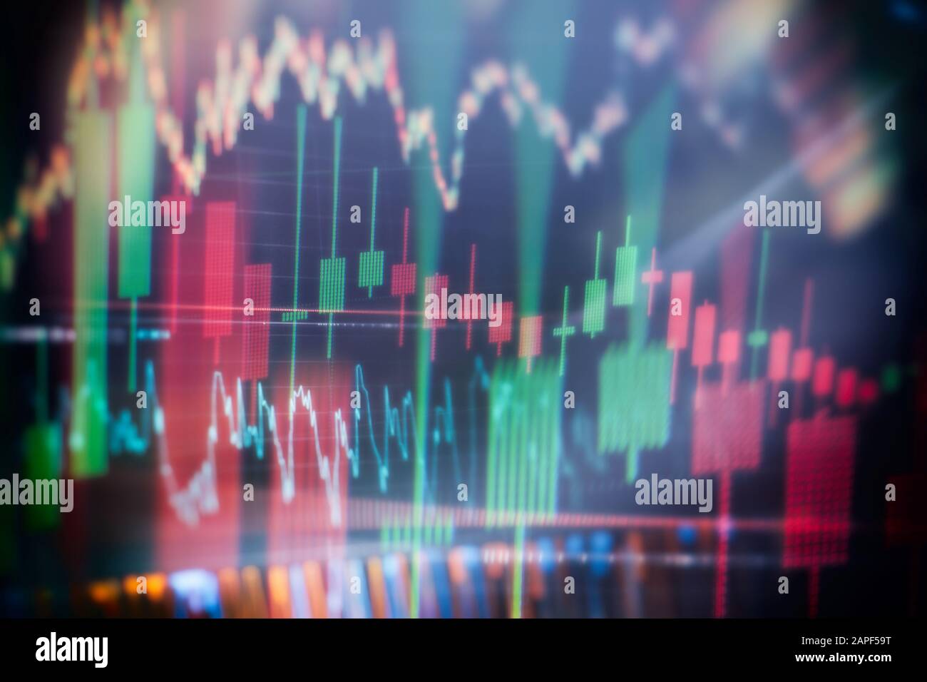 Bar graphs, Diagrams, financial figures. Forex chart. Candle stick ...