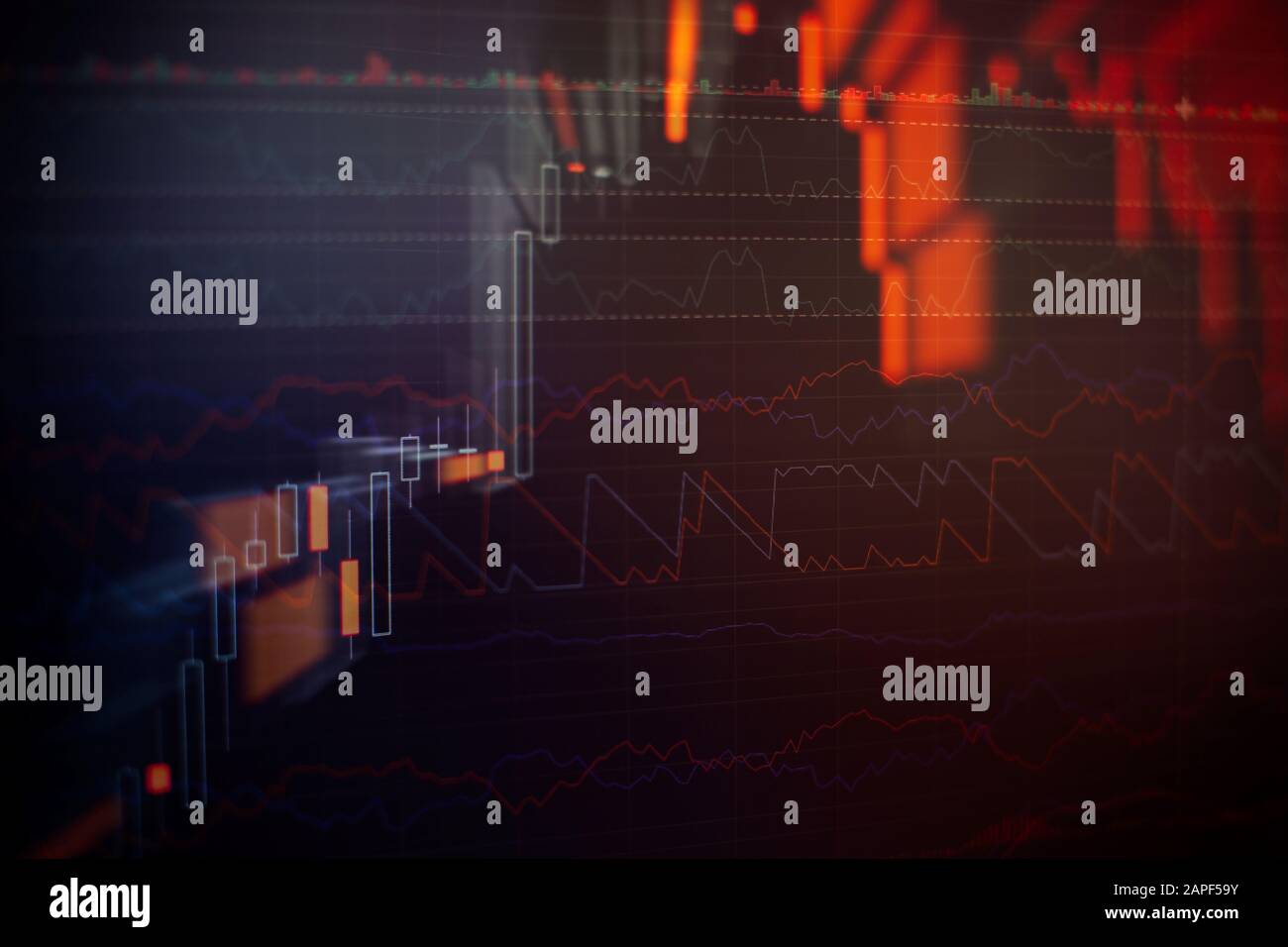 Bar graphs, Diagrams, financial figures. Forex chart. Candle stick ...