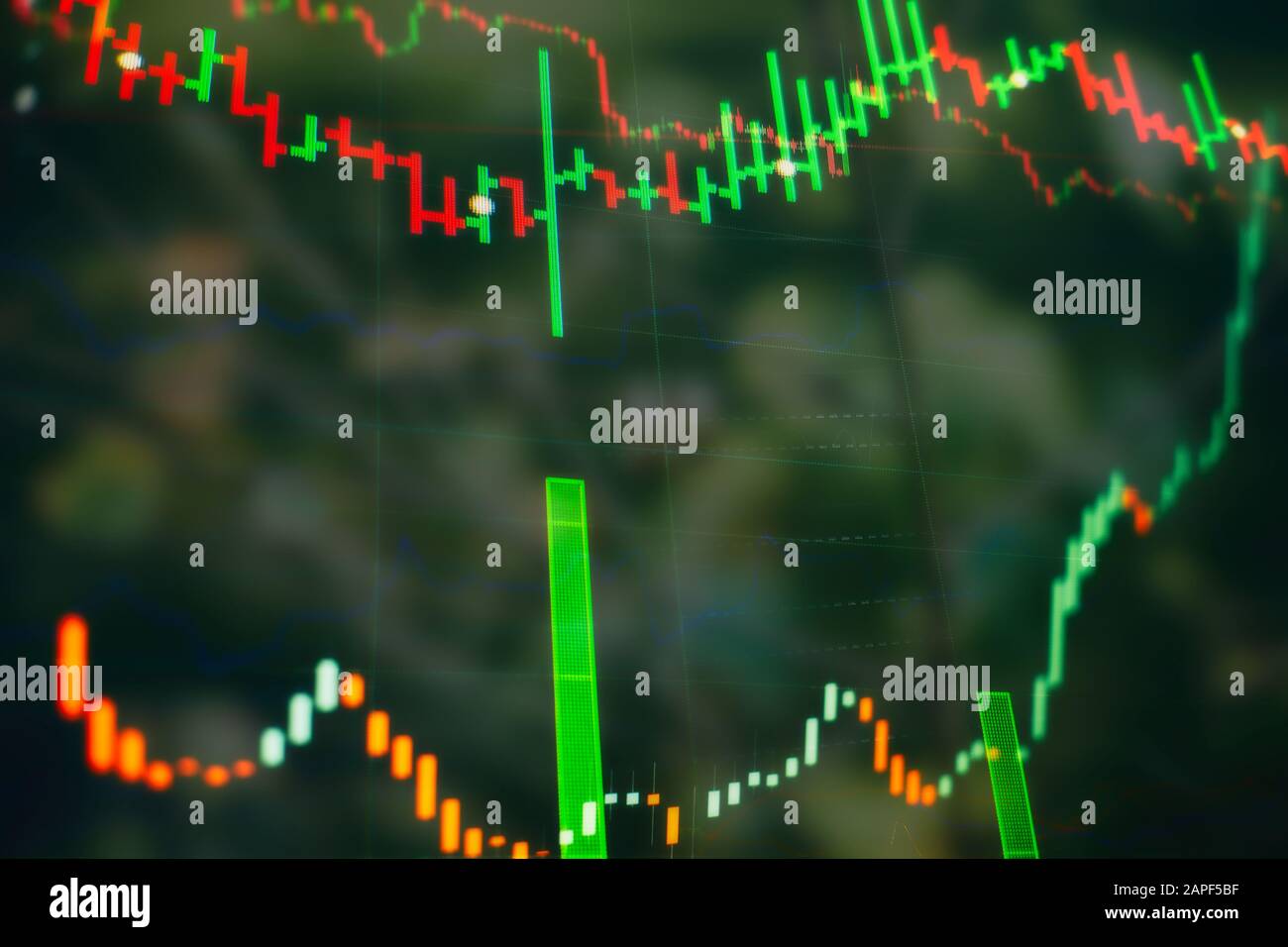 Bar graphs, Diagrams, financial figures. Forex chart. Candle stick ...