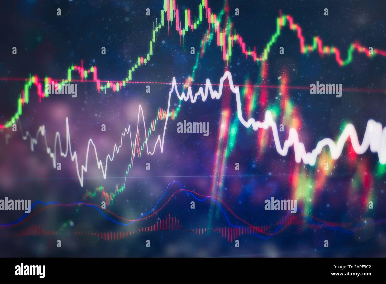Bar graphs, Diagrams, financial figures. Forex chart. Candle stick ...