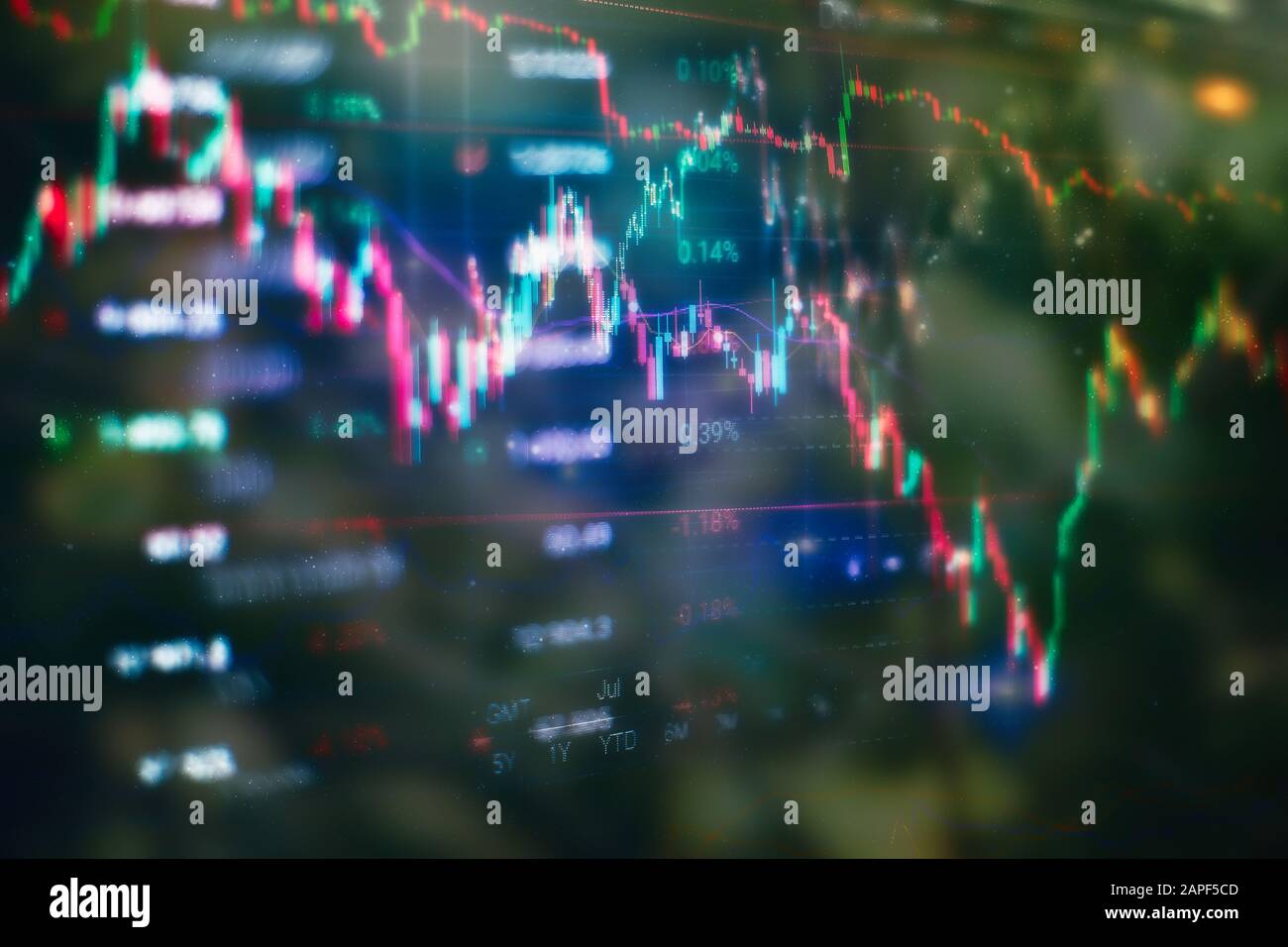 Stock trading, crypto currency background.The business plan at the ...