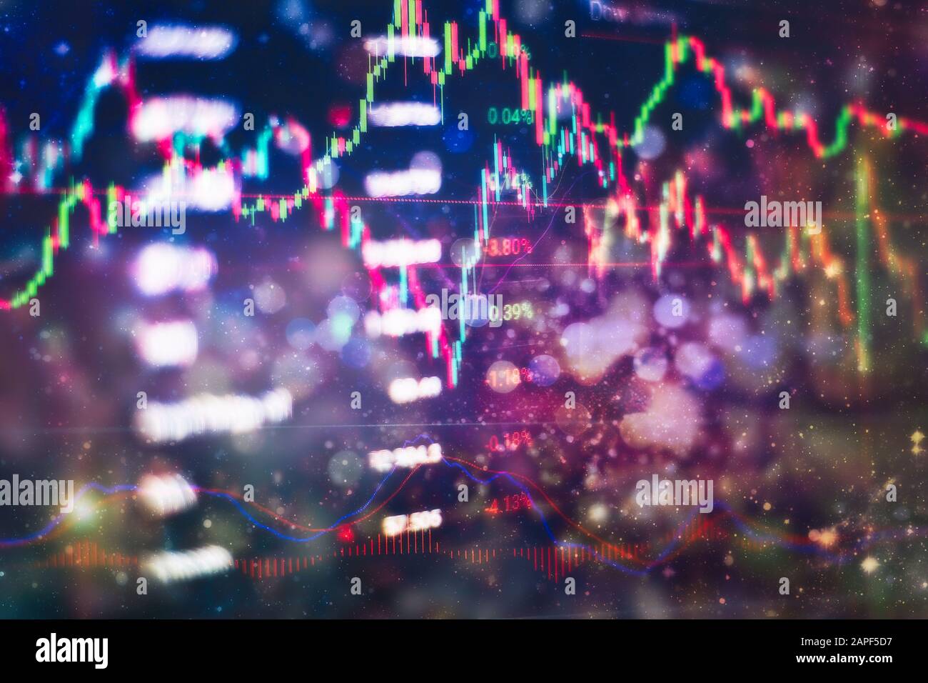 Stock trading, crypto currency background.The business plan at the ...