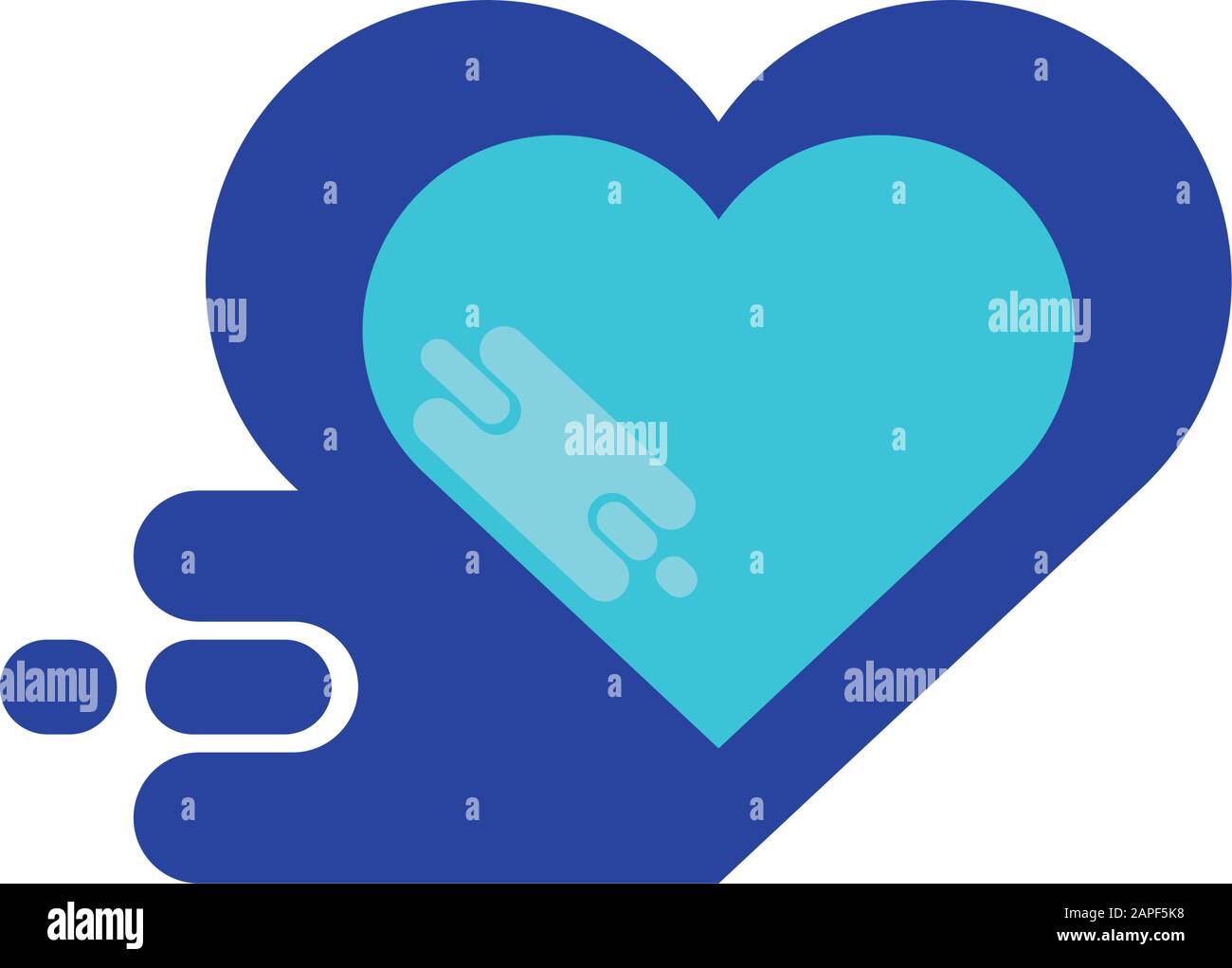 Blue heart design, Social media multimedia communication digital ...