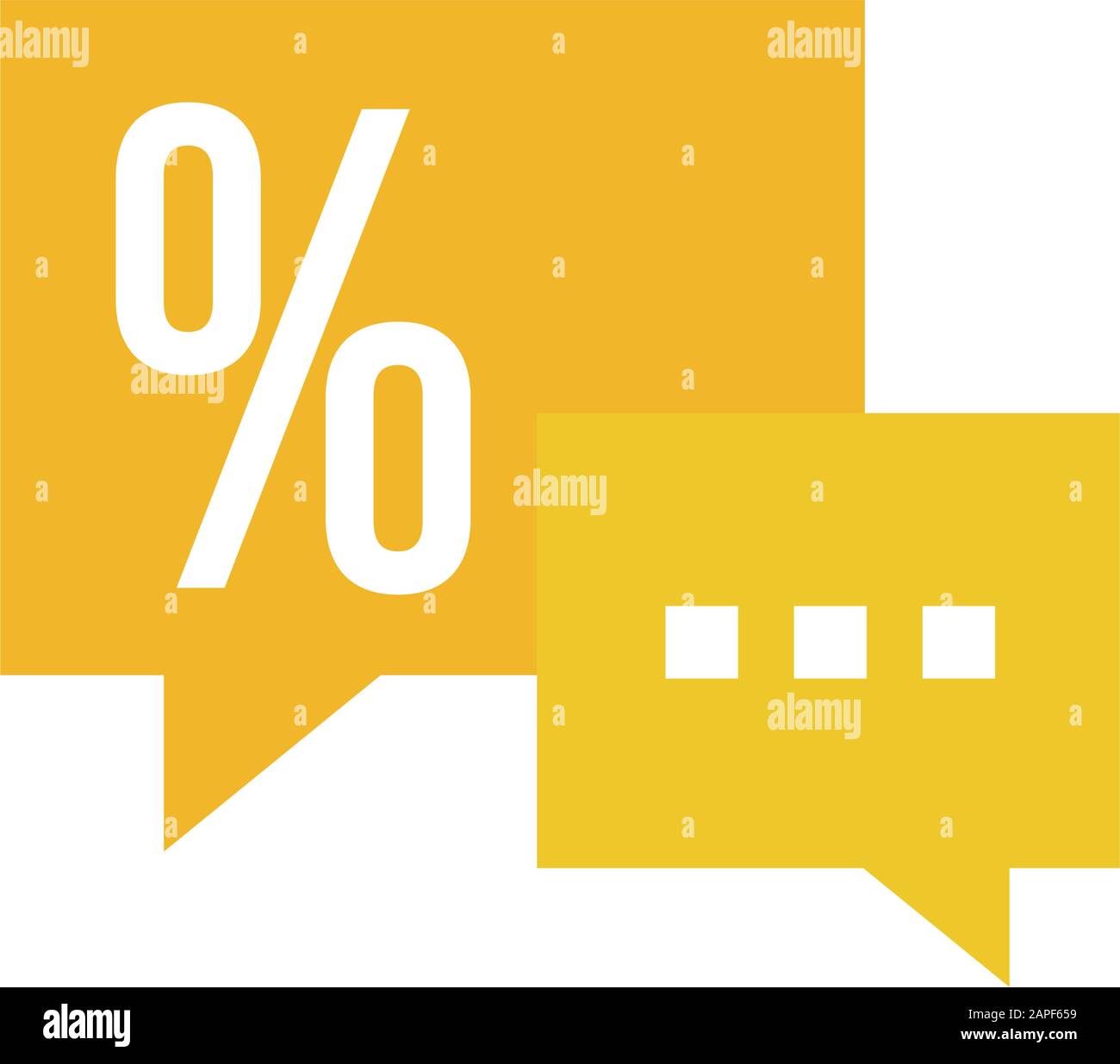 speech bubbles with percent symbol Stock Vector Image & Art - Alamy