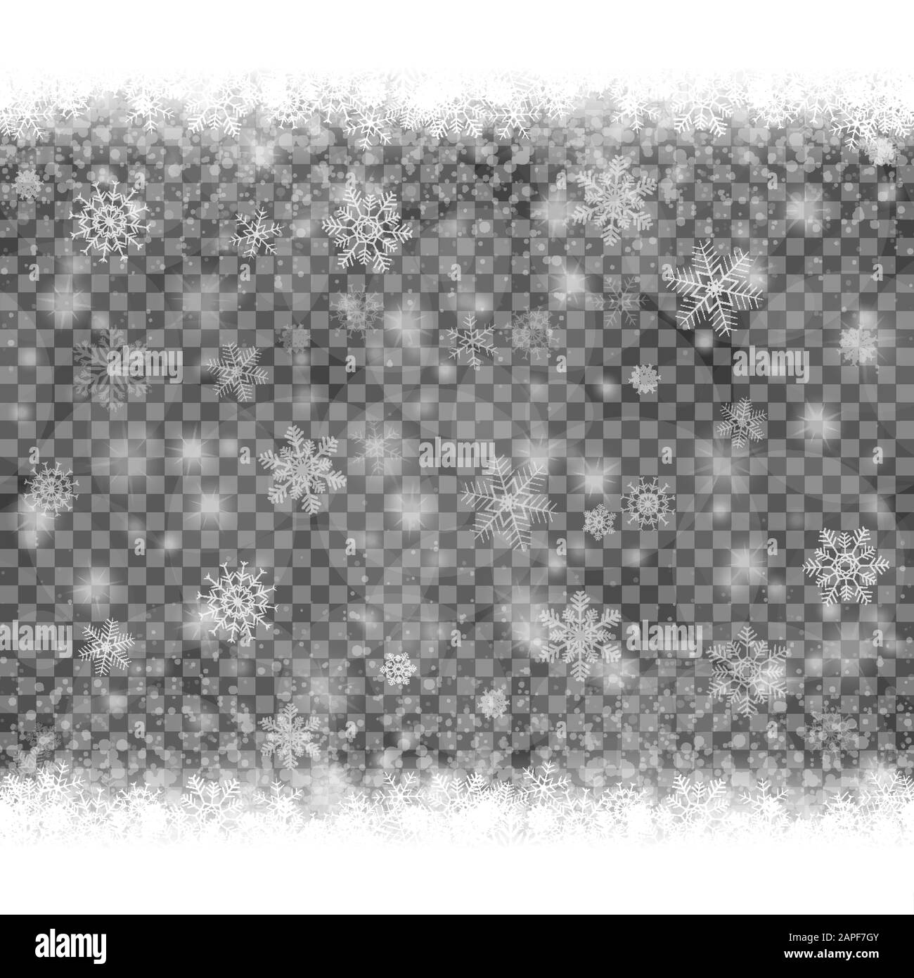 beautiful snow flakes background with transparency in vector file Stock ...