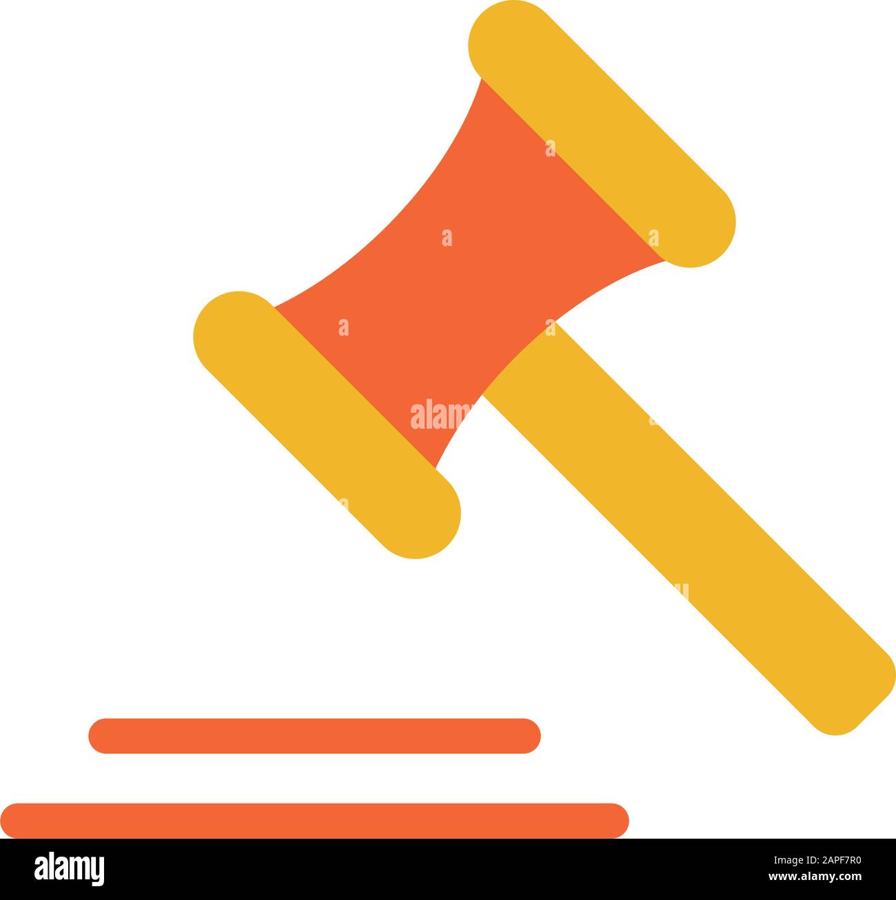 wooden hammer judge isolated icon Stock Vector Image & Art - Alamy