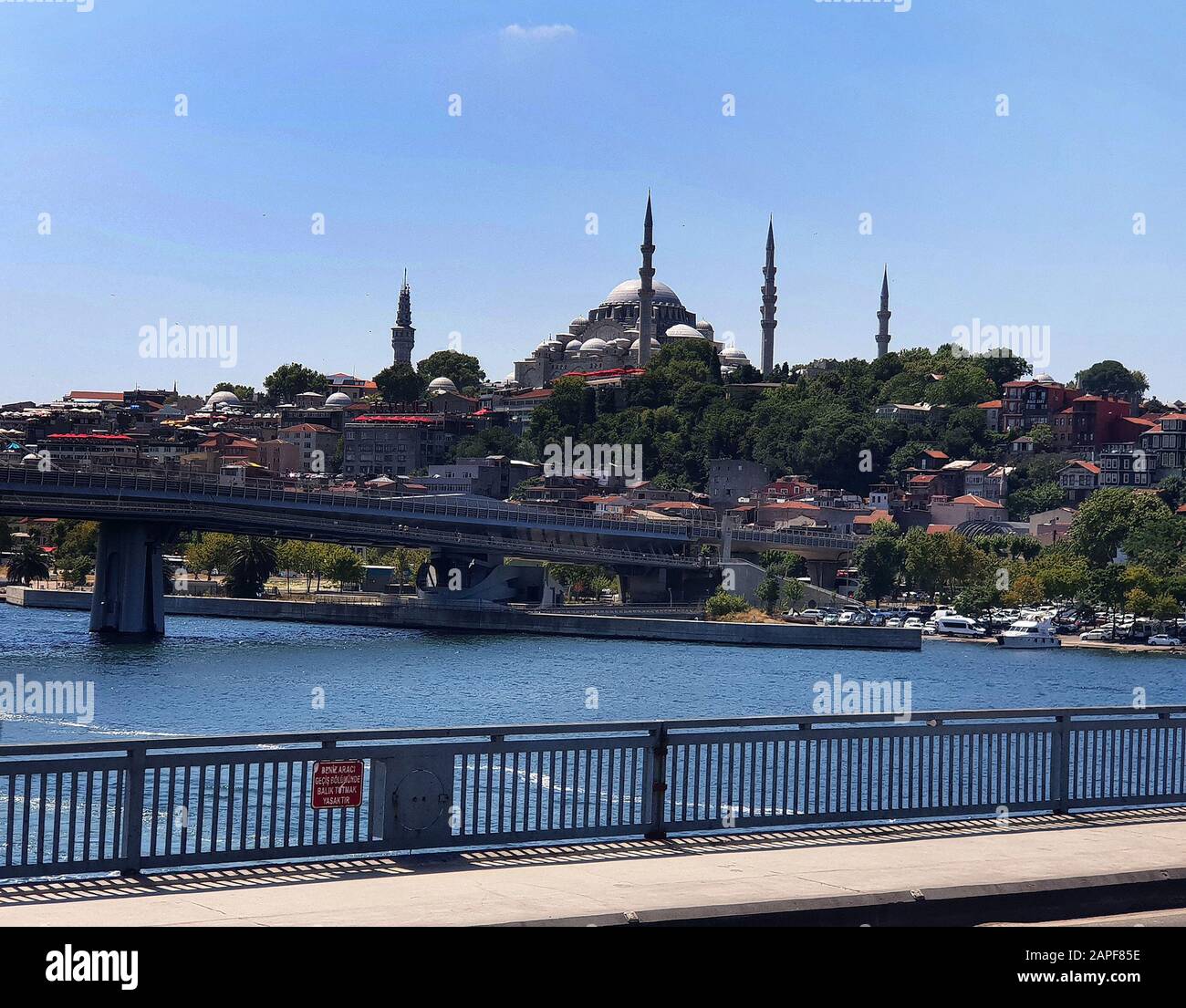 Cityscape of Istanbul from bridge, Turkey Stock Photo - Alamy
