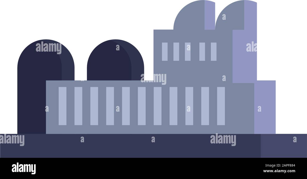 factory icon design, Industry plant building industrial construction ...