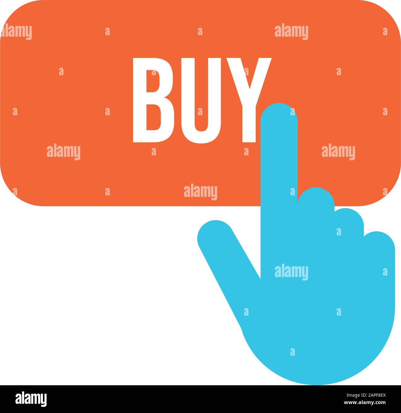buy button with hand pushing Stock Vector Image & Art - Alamy
